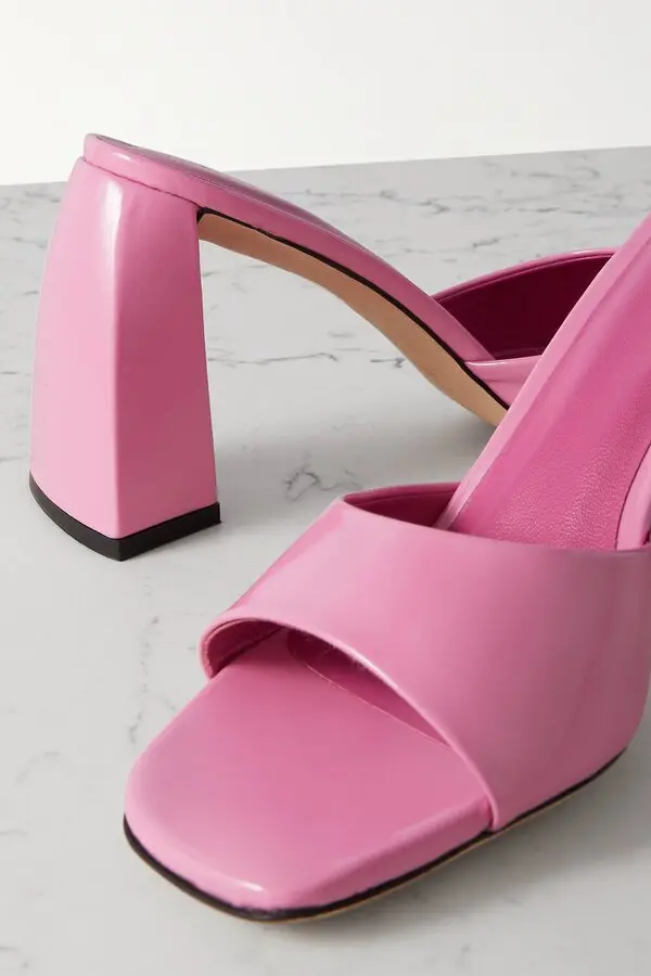 By Far Michele Patent-leather Mules