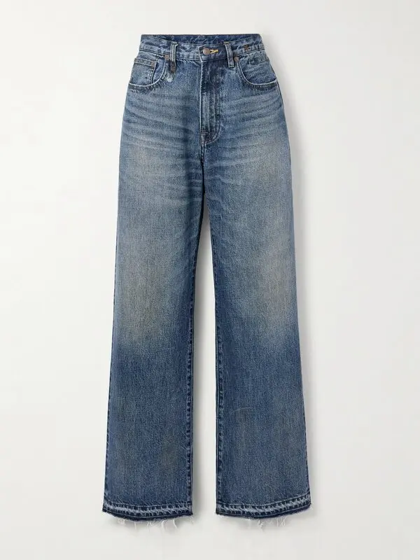R13 D'arcy Distressed Wide-leg Jeans