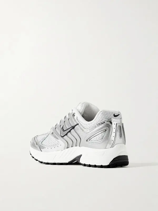 Nike Air Pegasus 2k5 Metallic Leather And Mesh Sneakers