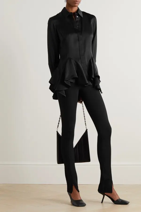 Givenchy Ruffled Satin-crepe Shirt