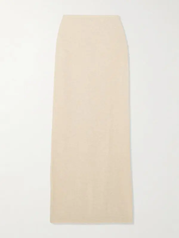 Eterne Emma Cashmere Maxi Skirt - Neutrals