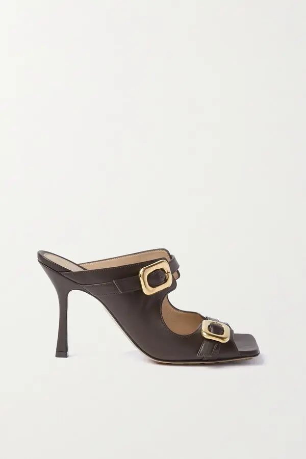 Bottega Veneta Stretch Buckle Leather Sandals