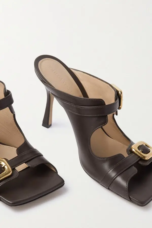 Bottega Veneta Stretch Buckle Leather Sandals