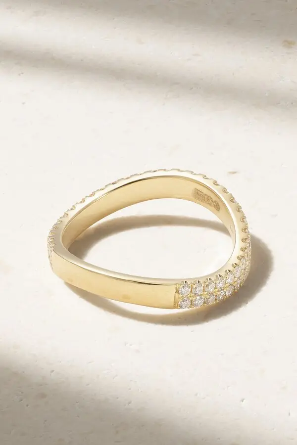ANITA KO Curved 18-karat Diamond Ring
