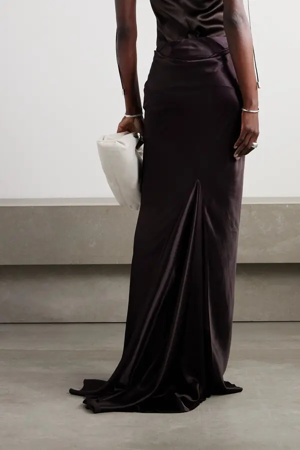 ANN DEMEULEMEESTER Madeleen Satin Maxi Skirt