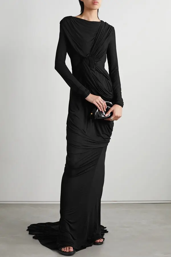 Rick Owens One-shoulder Draped Gown