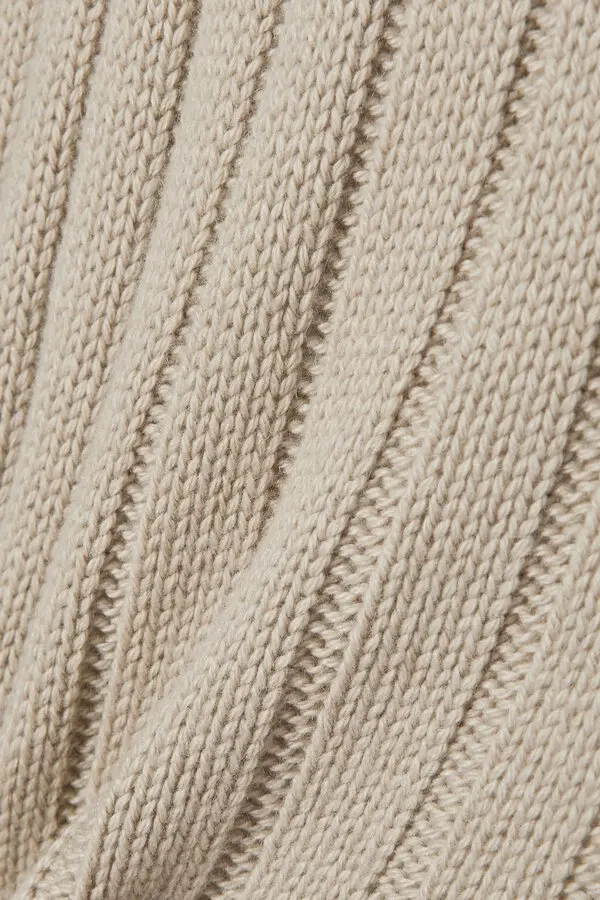 THE ROW Dejan Asymmetric Ribbed Cashmere Midi Skirt