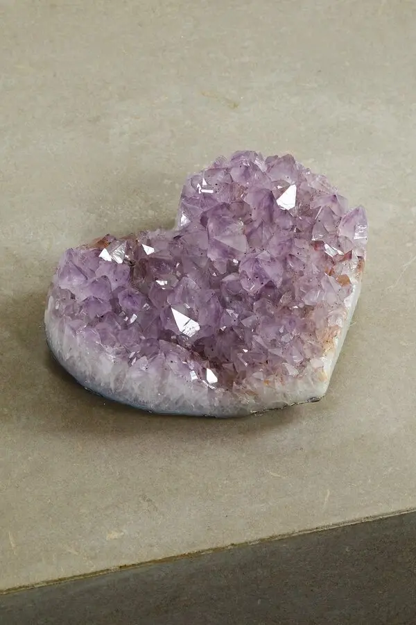 JIA JIA HOME Jumbo Amethyst Geode Heart