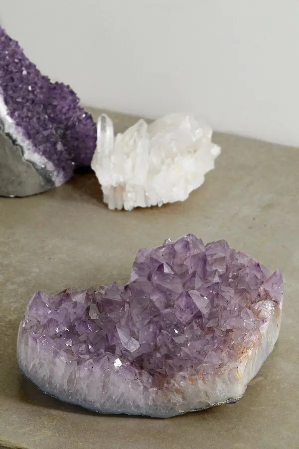 JIA JIA HOME Jumbo Amethyst Geode Heart