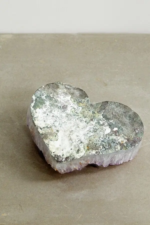 JIA JIA HOME Jumbo Amethyst Geode Heart