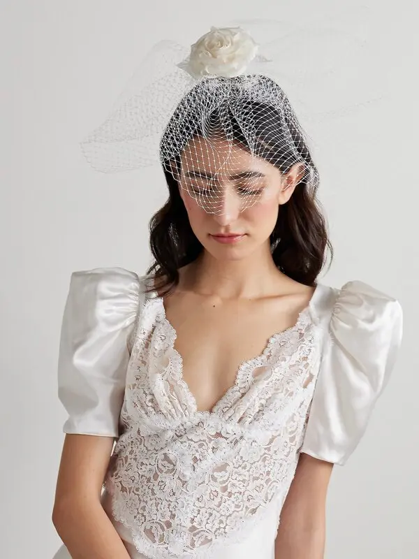 RODARTE Embellished Silk-tulle Veil