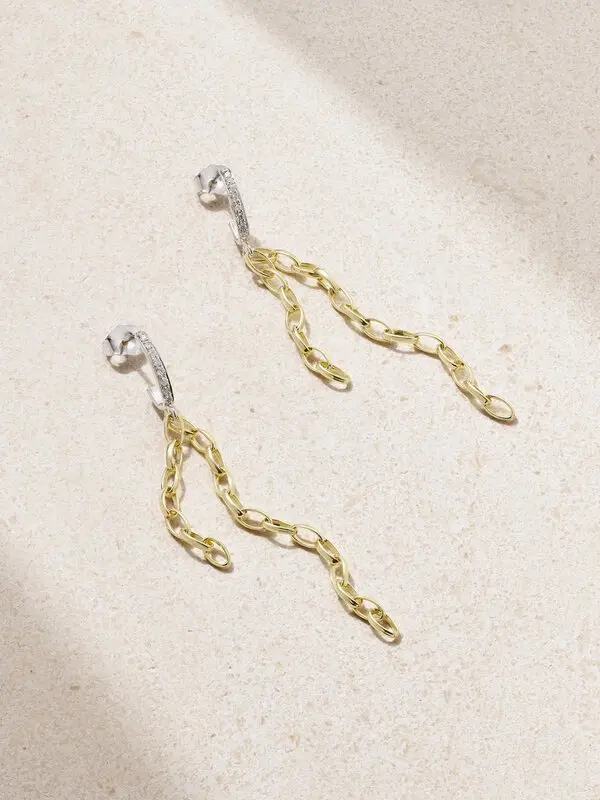 JENNIFER MEYER Edith Diamond Earrings - Gold