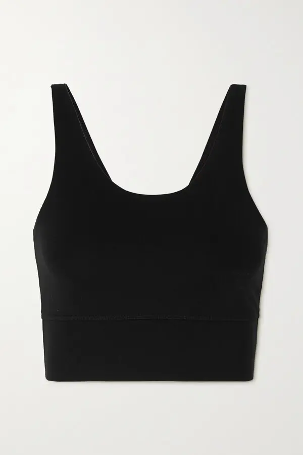 CDLP Net Sustain Cropped Stretch-tencel Lyocell Top