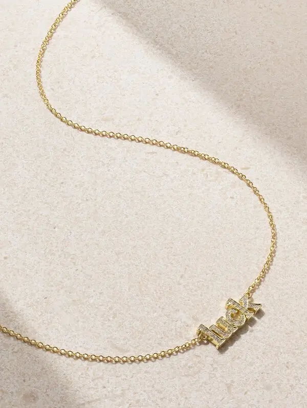 JENNIFER MEYER Luck 18-karat Diamond Necklace - Gold