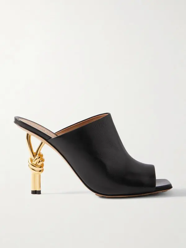 Bottega Veneta Leather Mules - Black