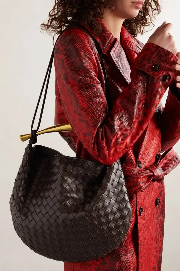 Bottega Veneta Sardine Medium Intrecciato Leather Shoulder Bag