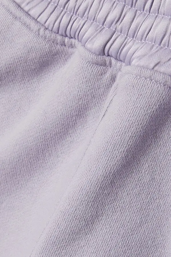 RtA Edgar Satin-trimmed Cotton-jersey Shorts