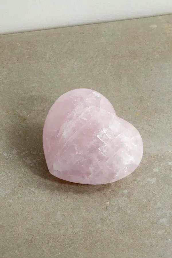 Jia Jia Rose Quartz Heart - Pink