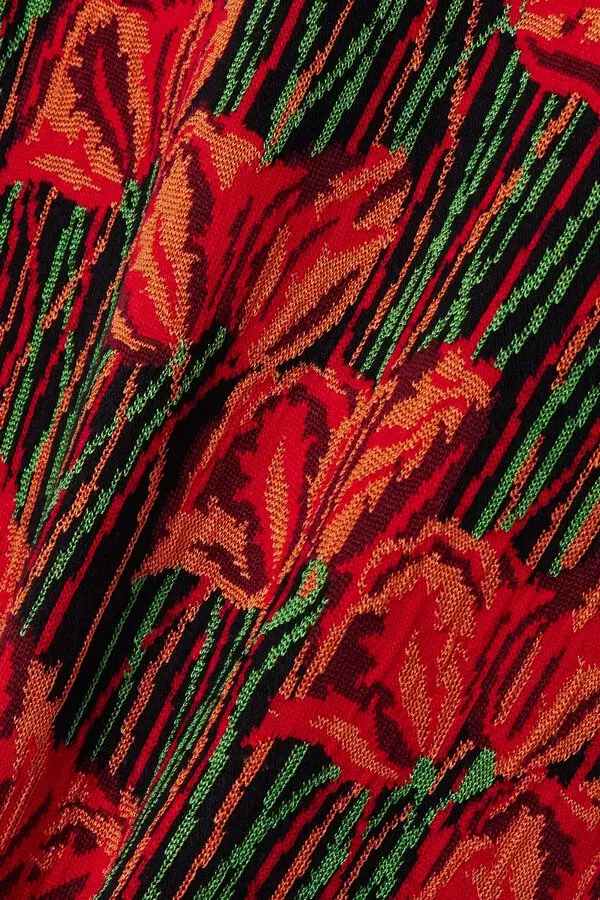 Emilio Pucci Open-back Floral Jacquard-knit Maxi Dress