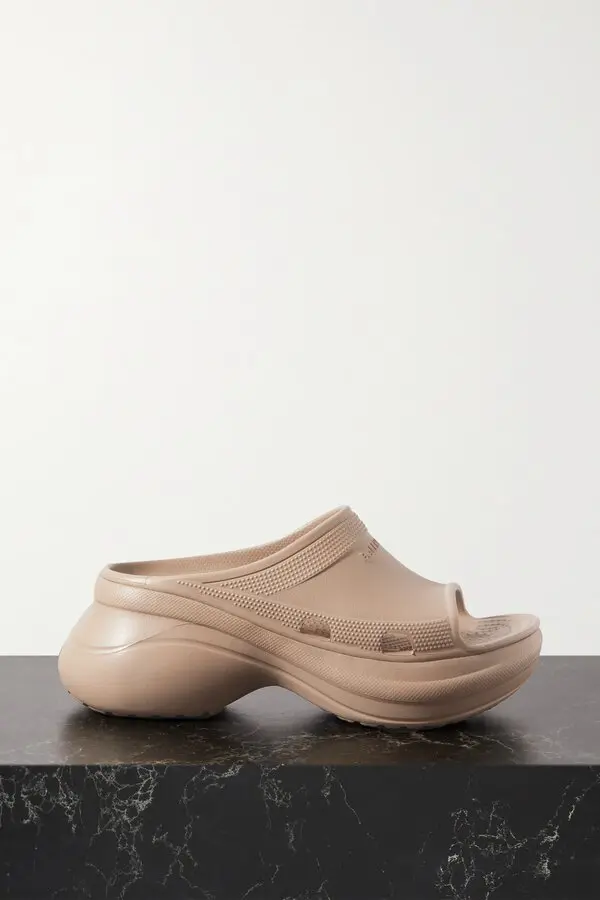 Balenciaga Crocs Pool Perforated Rubber Slides