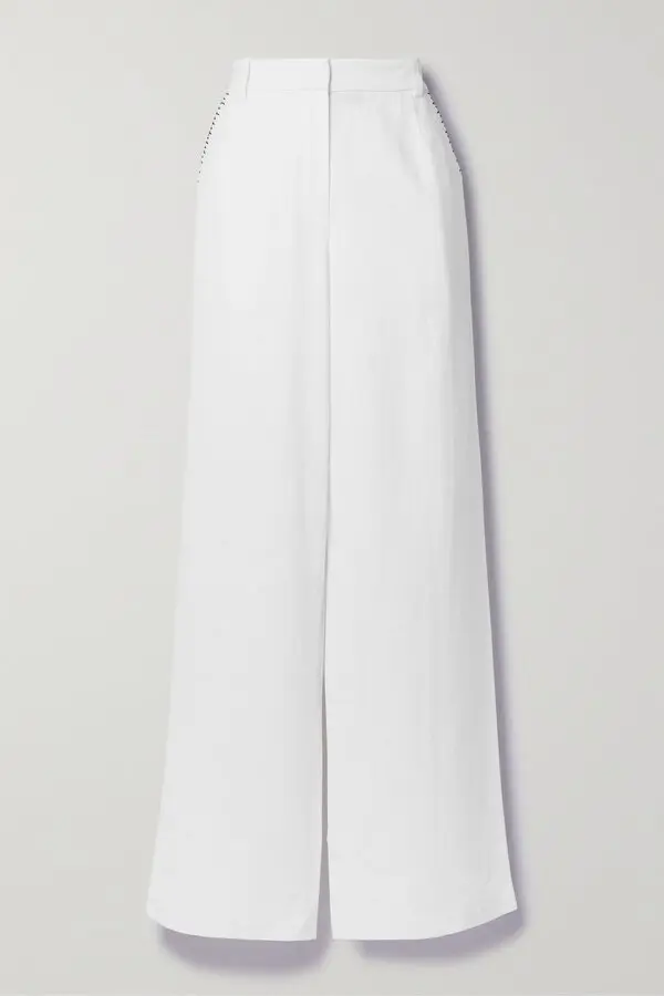 Marysia Wegner Linen-voile Straight-leg Pants - White