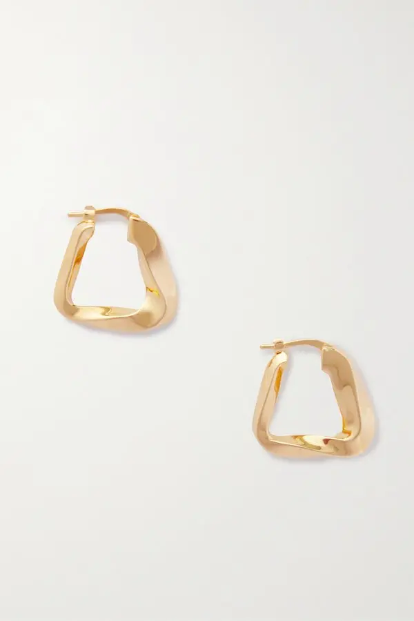 Bottega Veneta Tone Hoop Earrings - Gold