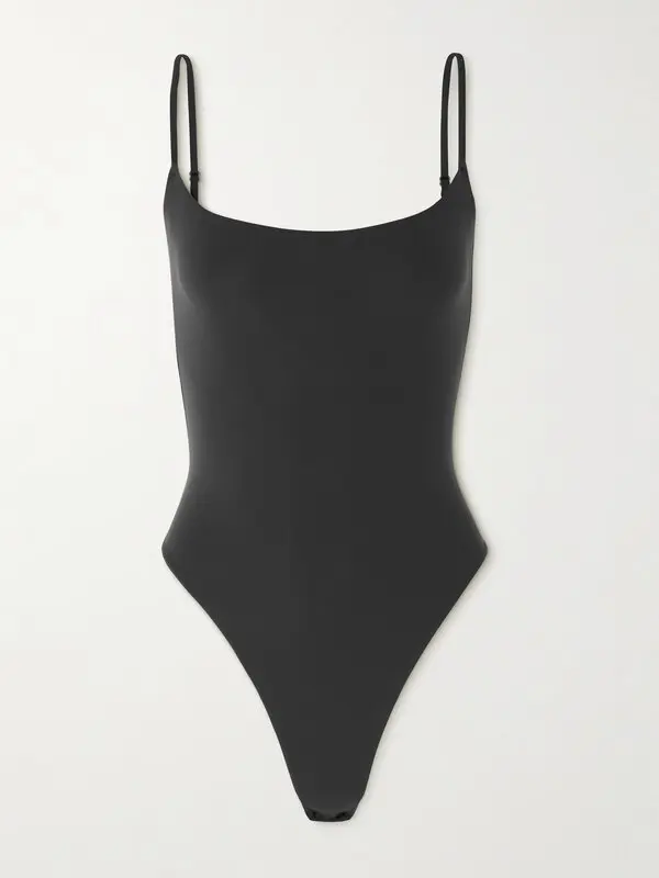 SKIMS Fits Everybody Cami Thong Bodysuit - Black