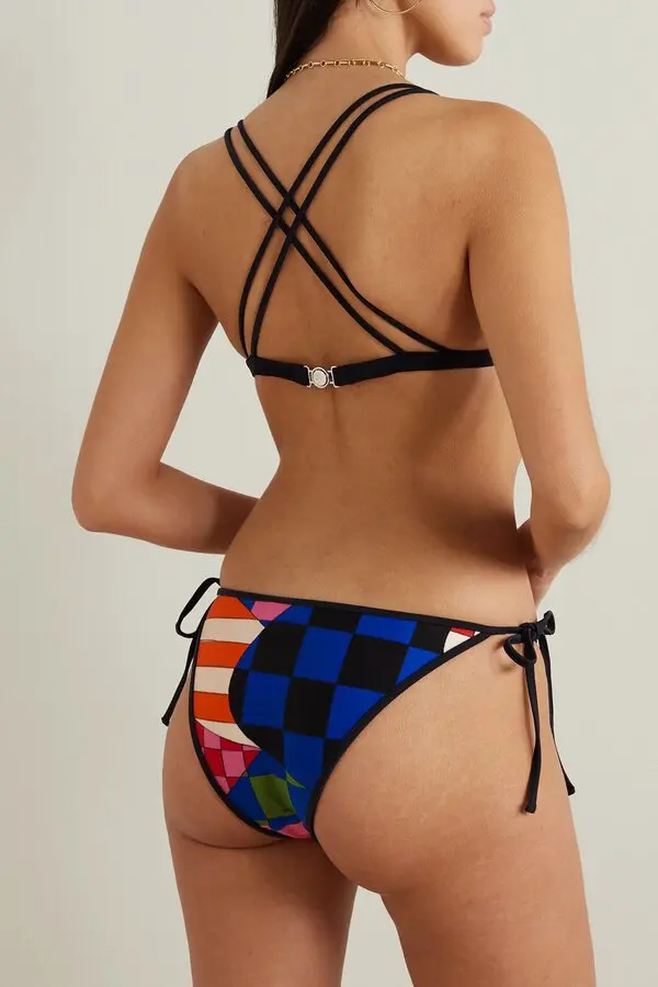 Emilio Pucci Printed Triangle Bikini Top