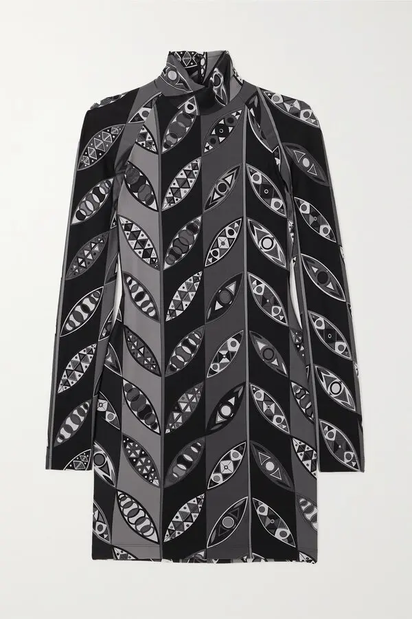 Emilio Pucci Printed Stretch-jersey Mini Dress