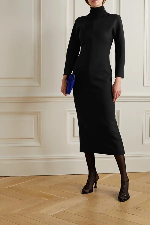 THE ROW Tulip Wool-blend Midi Dress