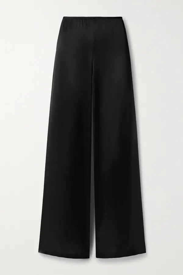 LESET Barb Satin Wide-leg Pants