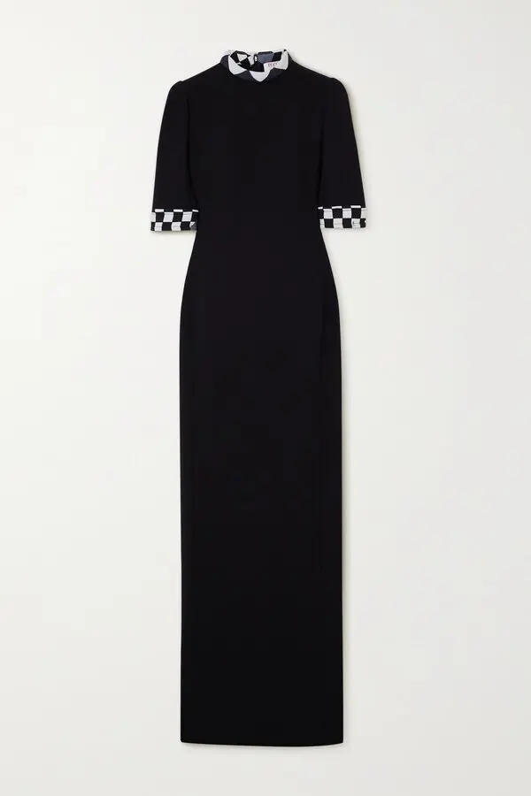 Emilio Pucci Checked Stretch-crepe Maxi Dress