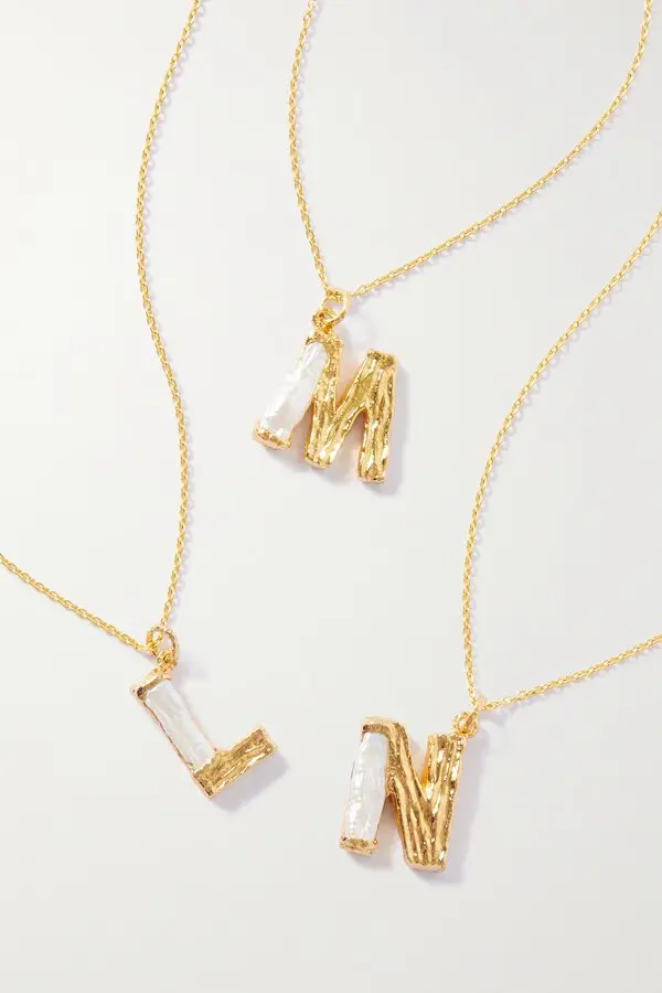 Pacharee Alphabet -plated Necklace - Gold