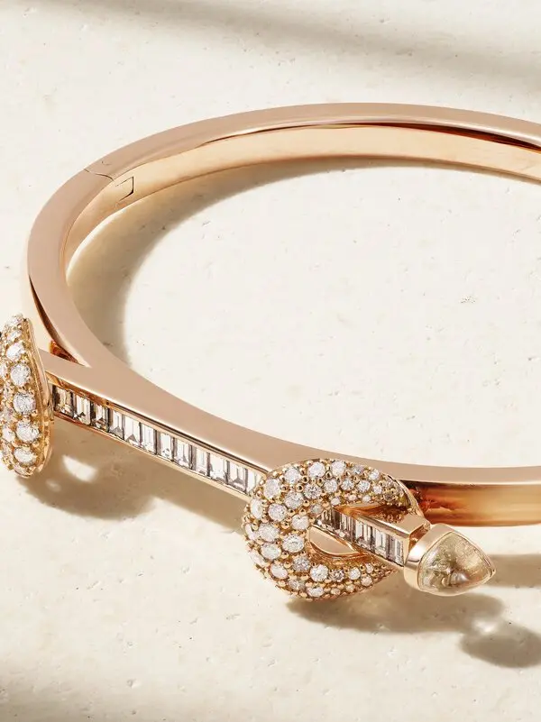 ANANYA Chakra Icon Rose Diamond And Quartz Bangle
