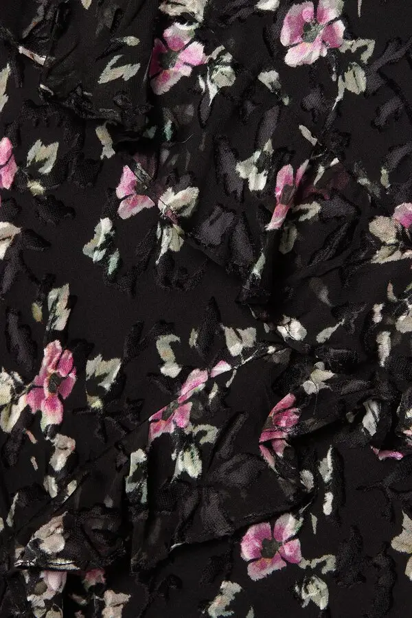 LoveShackFancy Thisbe Ruffled Printed Devoré-chiffon Maxi Dress