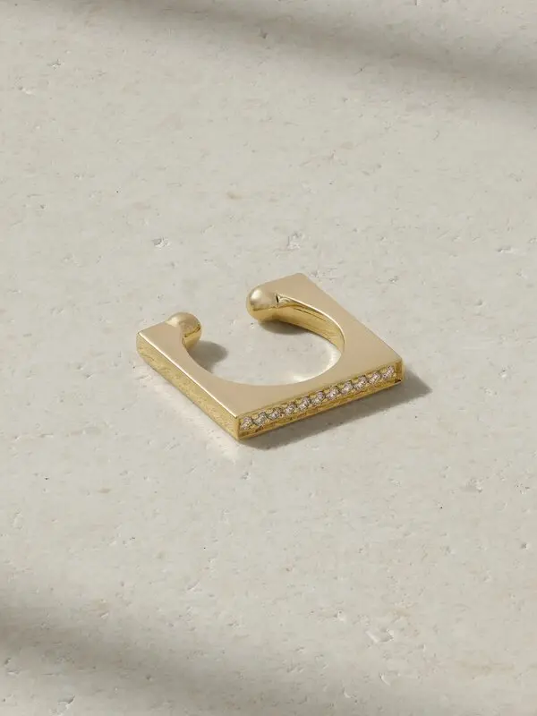 Mizuki 14-karat Diamond Ear Cuff - Gold
