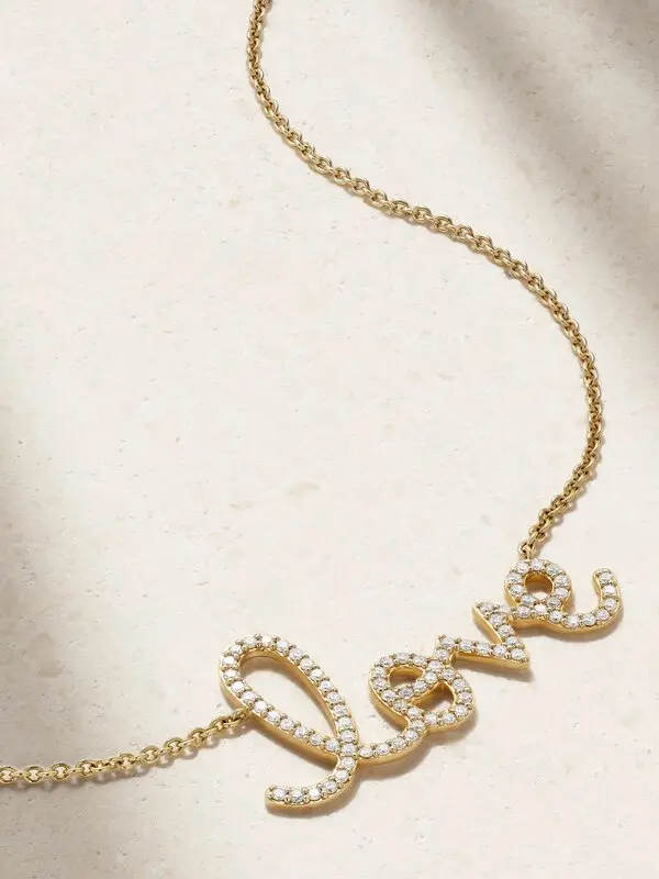 SYDNEY EVAN Big Love 14-karat Diamond Necklace - Gold
