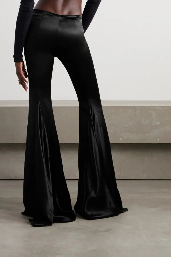 ANN DEMEULEMEESTER Elfa Satin Flared Pants