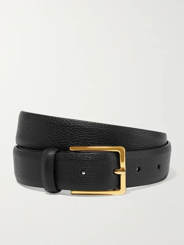 Anderson's Textured-leather Belt - Black