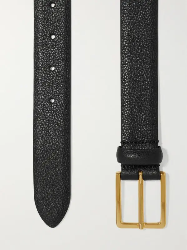 Anderson's Textured-leather Belt - Black