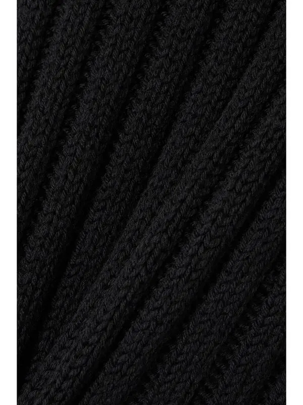 ANN DEMEULEMEESTER Cyntia Ribbed Wool Turtleneck Sweater