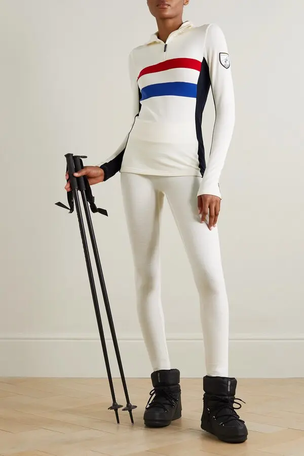 WE NORWEGIANS Ski Merino Wool-blend Piqué Leggings