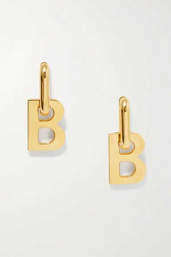 Balenciaga Xl -tone Earrings - Gold