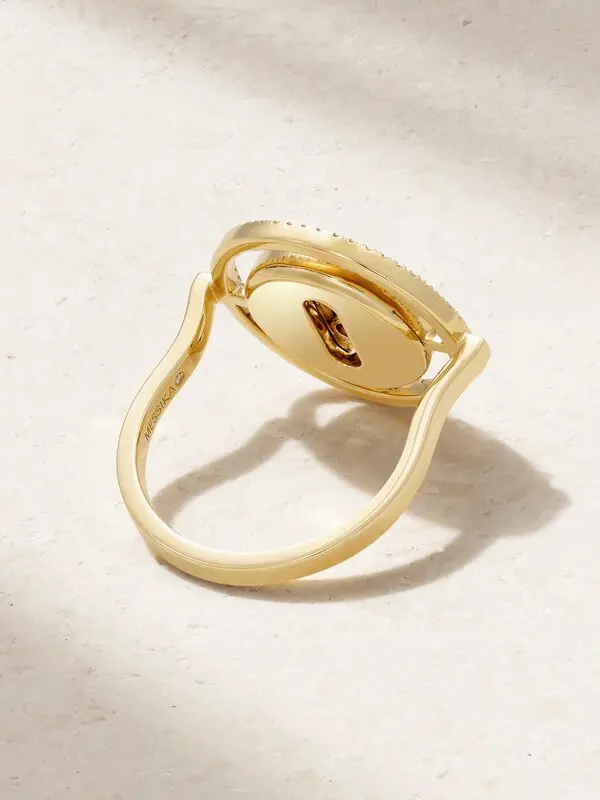 Messika Lucky Move 18-karat Gold, Malachite And Diamond Ring