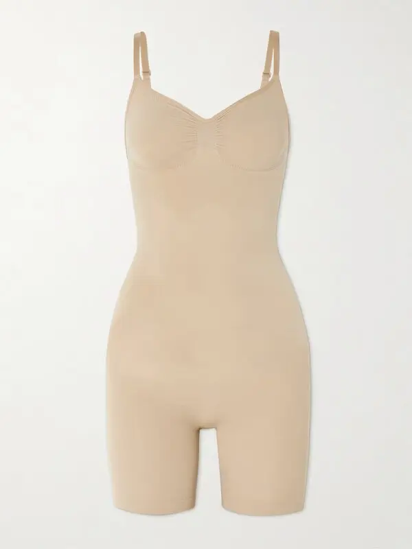 SKIMS Seamless Sculpt Mid Thigh Bodysuit - Neutrals
