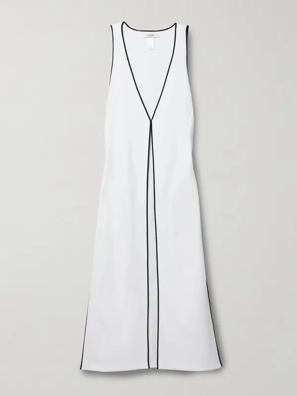 Marysia Aalto Crepe-trimmed Terry Tunic - White