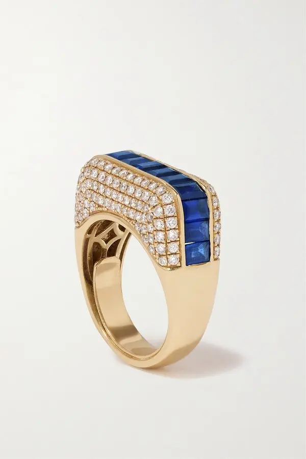 RAINBOW K Empress 18-karat Gold, Sapphire And Diamond Ring