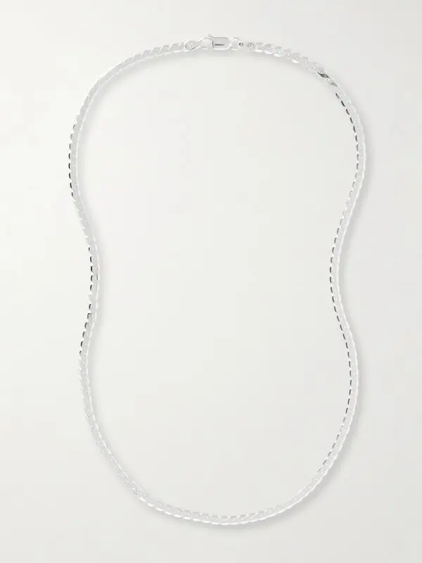 LOREN STEWART Serpentine Sterling Chain Necklace - Silver