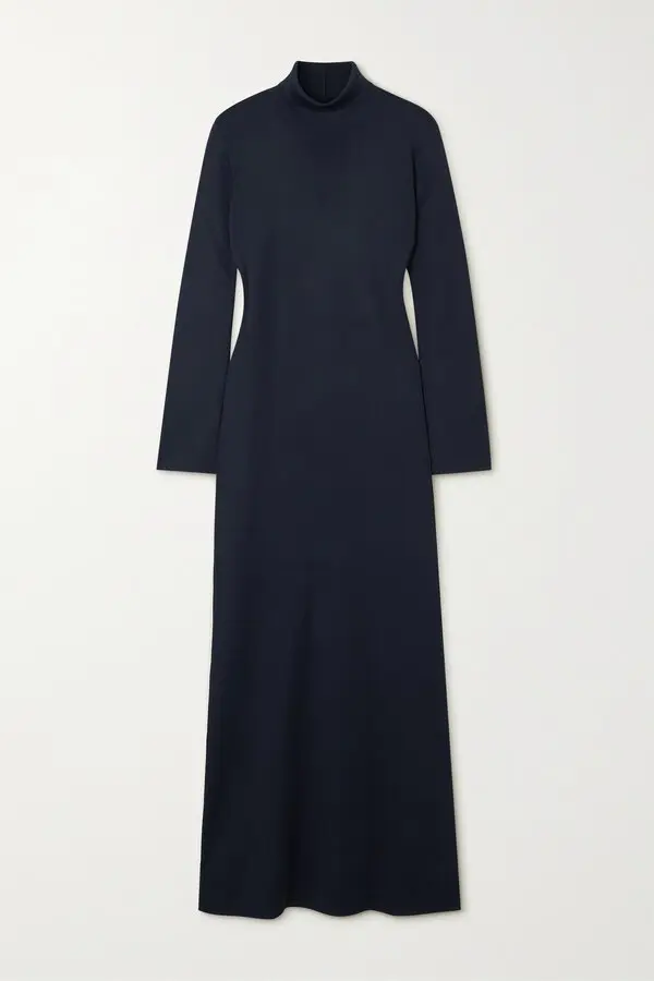 THE ROW Alicho Jersey Turtleneck Maxi Dress
