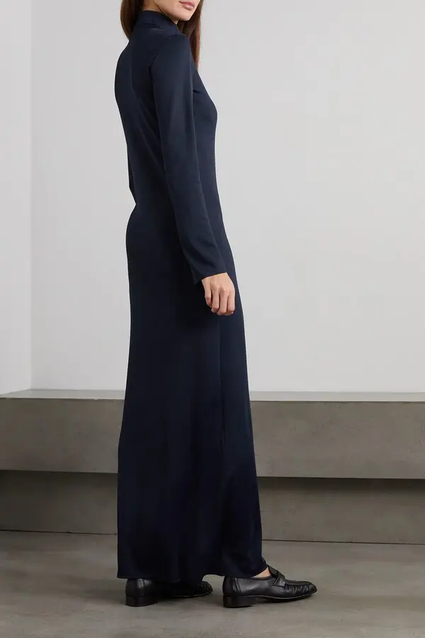 THE ROW Alicho Jersey Turtleneck Maxi Dress